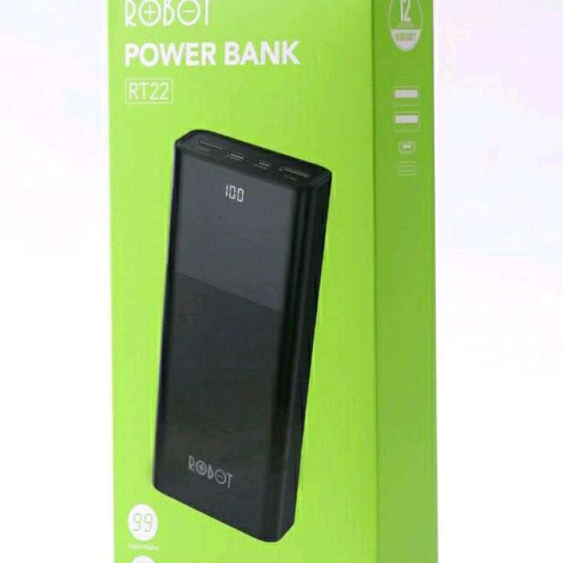Jual Robot Powerbank Rt22 20000mah Black Di Seller Diva Phone Cell ...