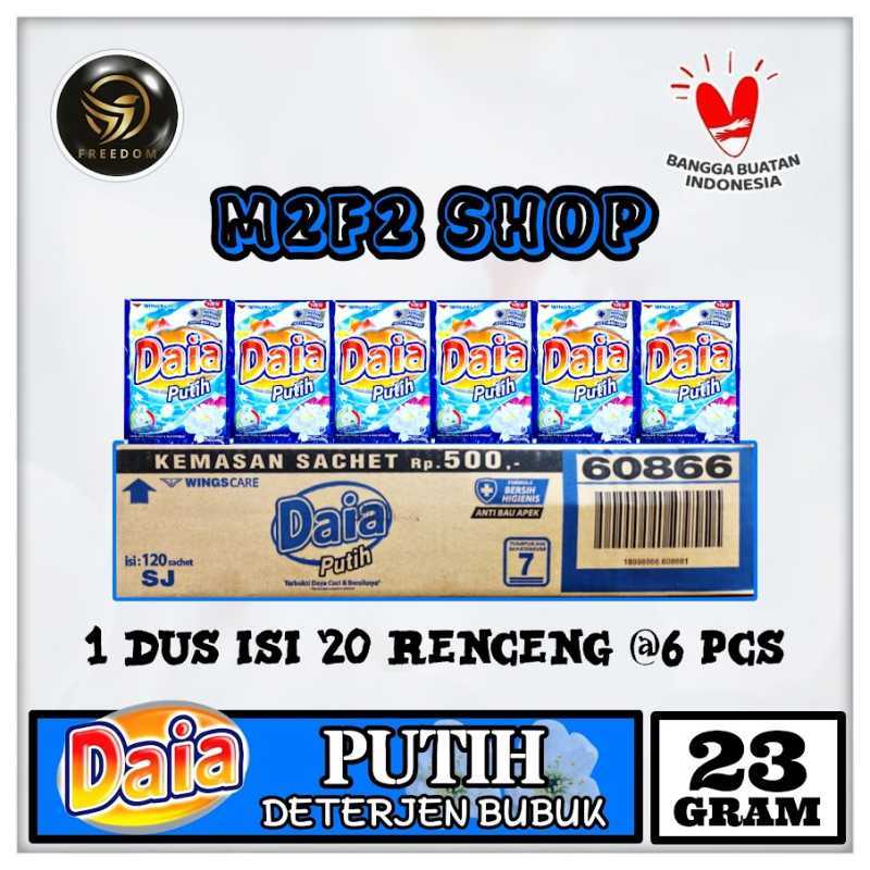 Promo Daia Putih Detergent Bubuk Sabun Cuci Baju Sachet - 23 gr ...