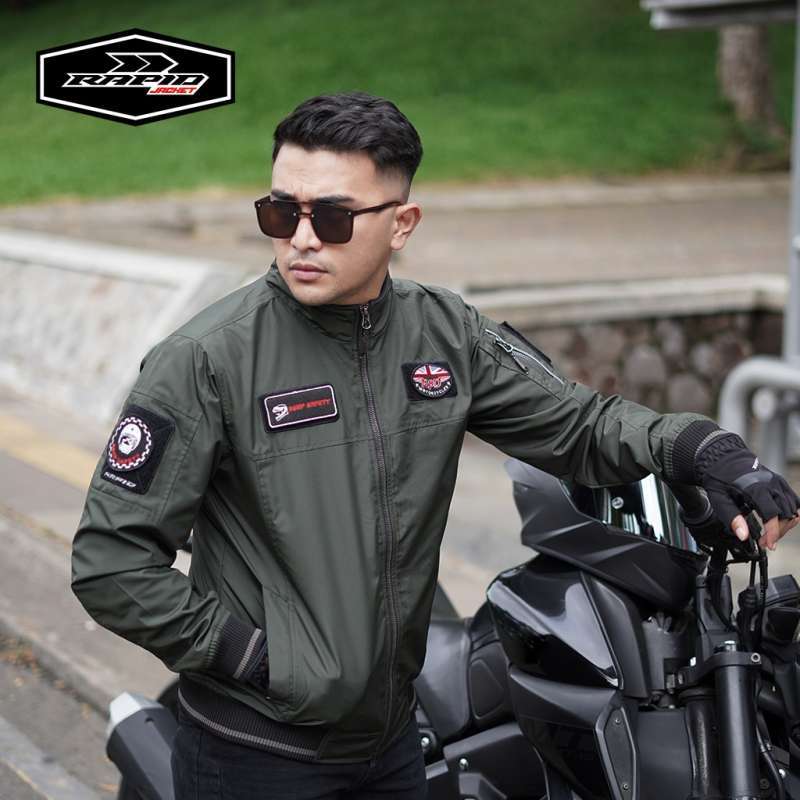 Promo Jaket BOMBER pria original RAPID TOPGUN terbaru unik dengan badge ...