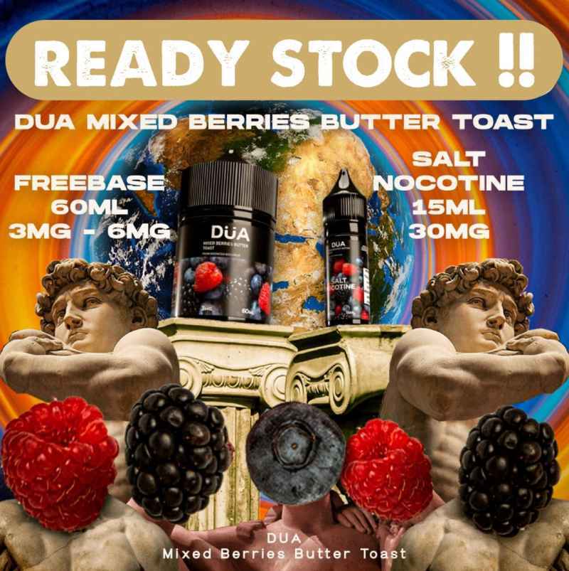 Jual Salt Nic Dua Mix Berries 15ml 30mg Butter Toast Liquid Vape ...