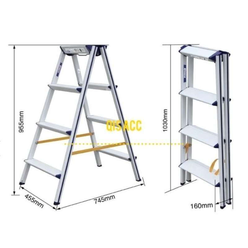 Jual Krisbow Tangga Lipat Aluminium Portabel 4 Step di Seller Qis Acc ...