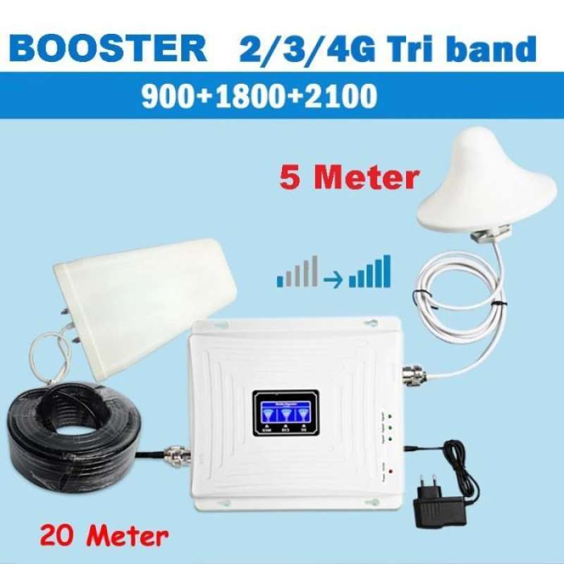Jual Repeater Penguat Signal Triband 2g 3g 4g Gsm Wcdma Lte Set 25m Di Seller Sempurna ...