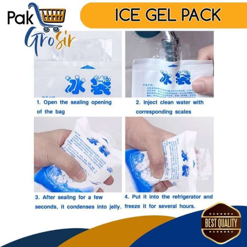Jual Ice Gel Pack 200 Ml Blue Cool Jelly Cooler Kantong Air Es ...