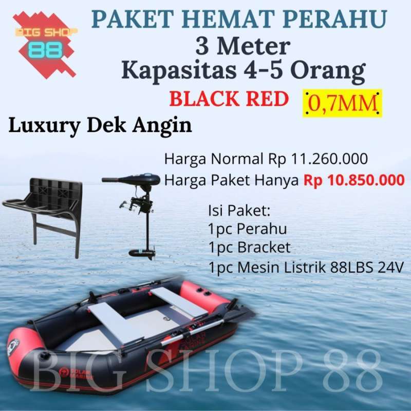 Jual Paket Hemat Perahu Karet Pvc Mancing Inflatable Boat Solar Marine ...