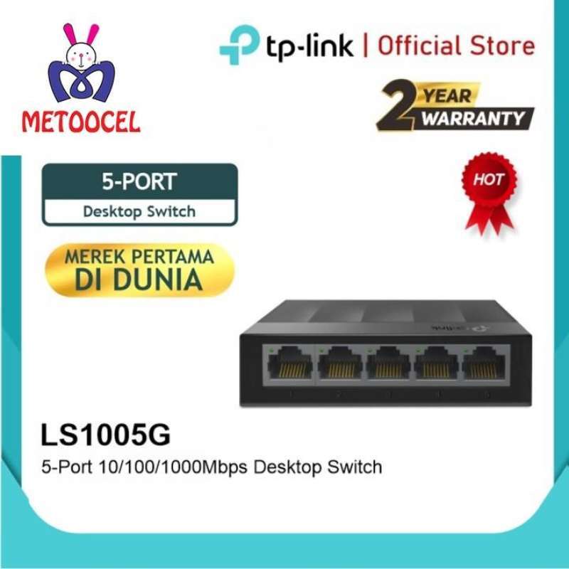 Jual TP-LINK LS1005G 5-Port 10/100/1000Mbps Desktop Switch Hub di ...