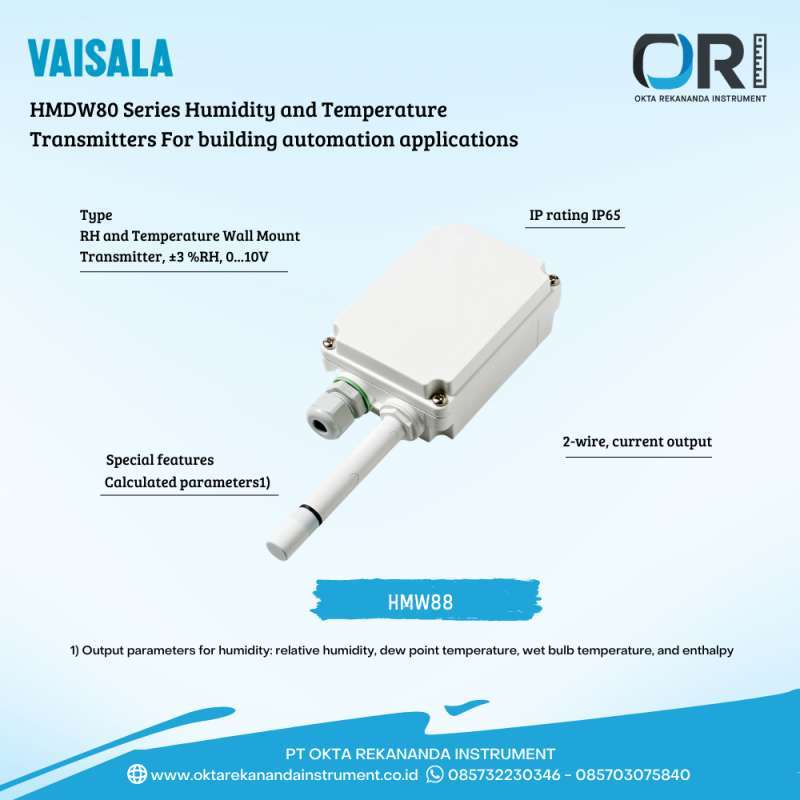 Jual VAISALA HMW88 (Humidity and Temperature Transmitters For building automation application ...