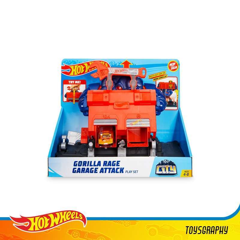Jual Hot Wheels City Gorilla Rage Garage Attack Track Playset Hotwheels ...
