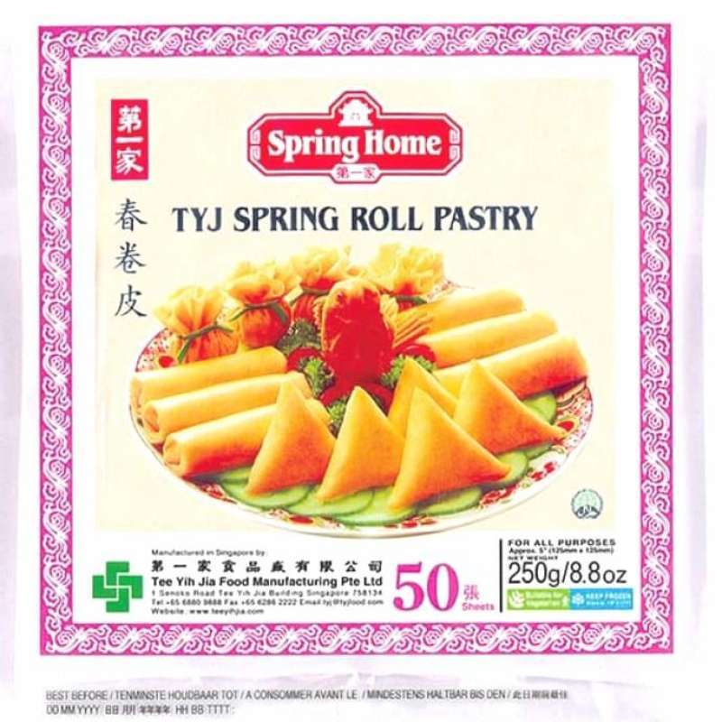 Jual Spring Roll Skin Pastry 5 Tyj Os 250g Kemasan Asli Bpom Dan Halal ...