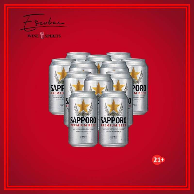 Jual Sapporo Premium Japanese Beer 330ml - 12 Can di Seller Escobar ...