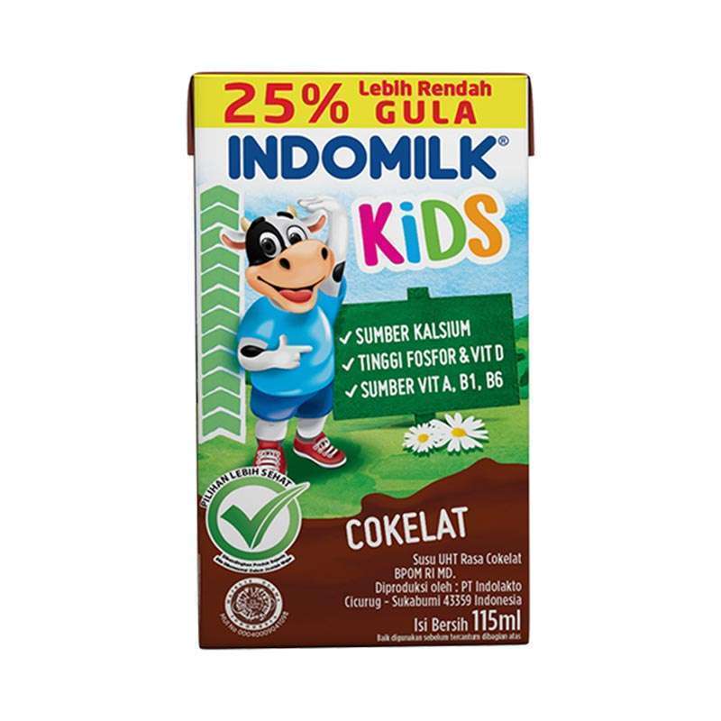 Promo Indomilk Kids Susu UHT Rasa Cokelat Rendah Gula [115 mL] Diskon 3% di Seller Blibli ...