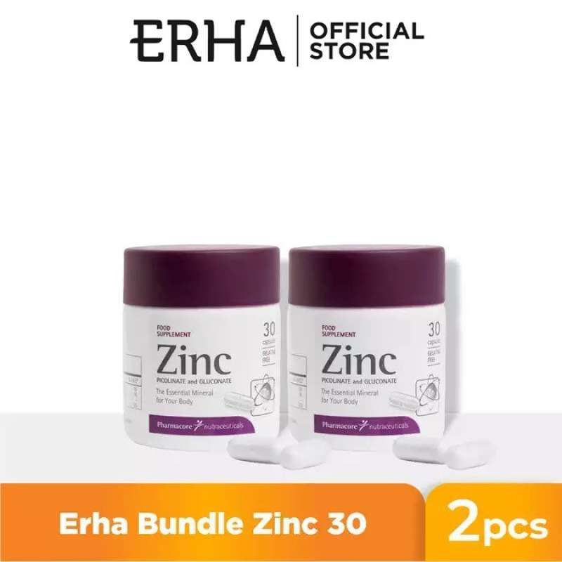 Promo Twinpack Zinc 30 (Zinc Picolinate 50Mg Gluconate 50Mg) Vitamin 30 ...
