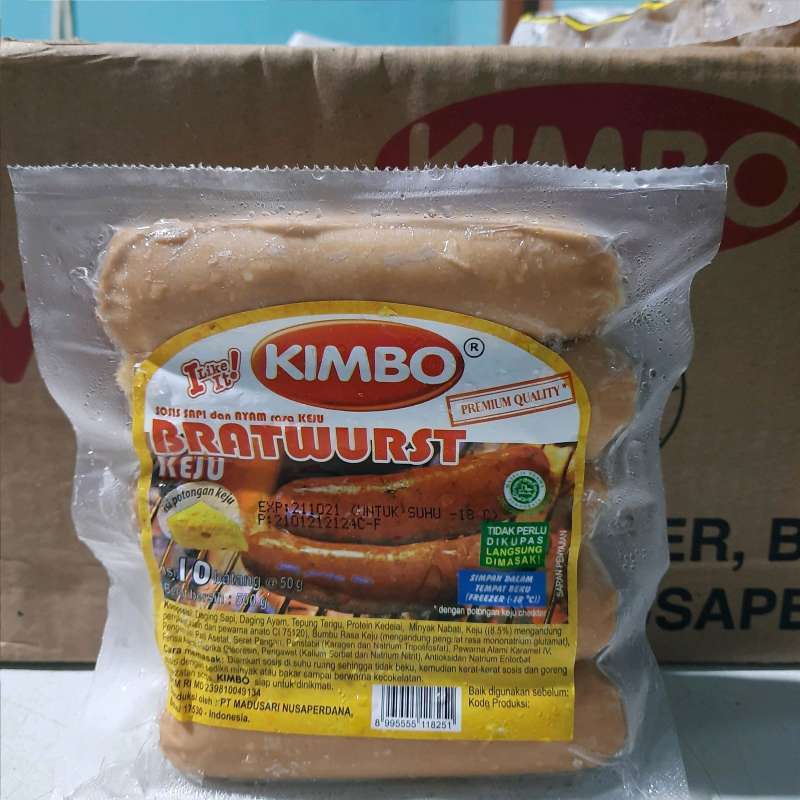 Promo Sosis Kimbo Bratwust Rasa Keju Diskon 12% Di Seller Andhira ...