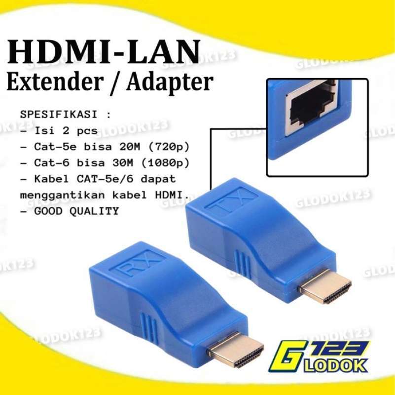 Jual Oem Hdmi Extender Extension Adapter Kabel Lan Ethernet 30M Rj45 ...