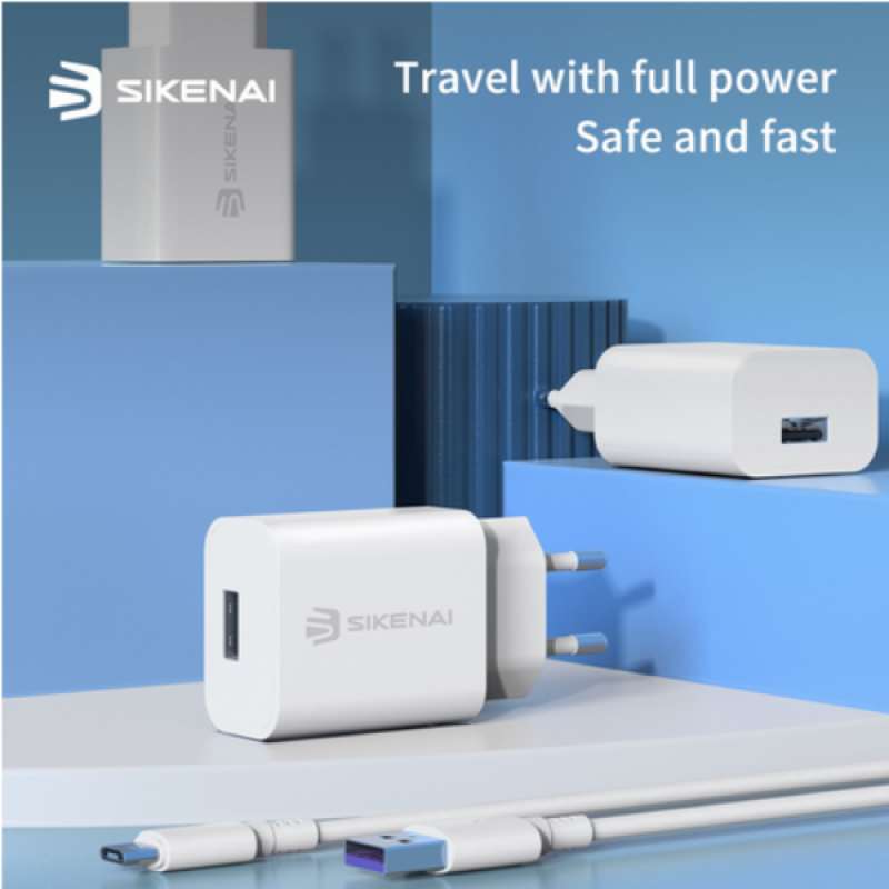 Jual SIKENAI Charger X1-EU Adapter 2.4A Micro USB Lightning iPhone Type ...