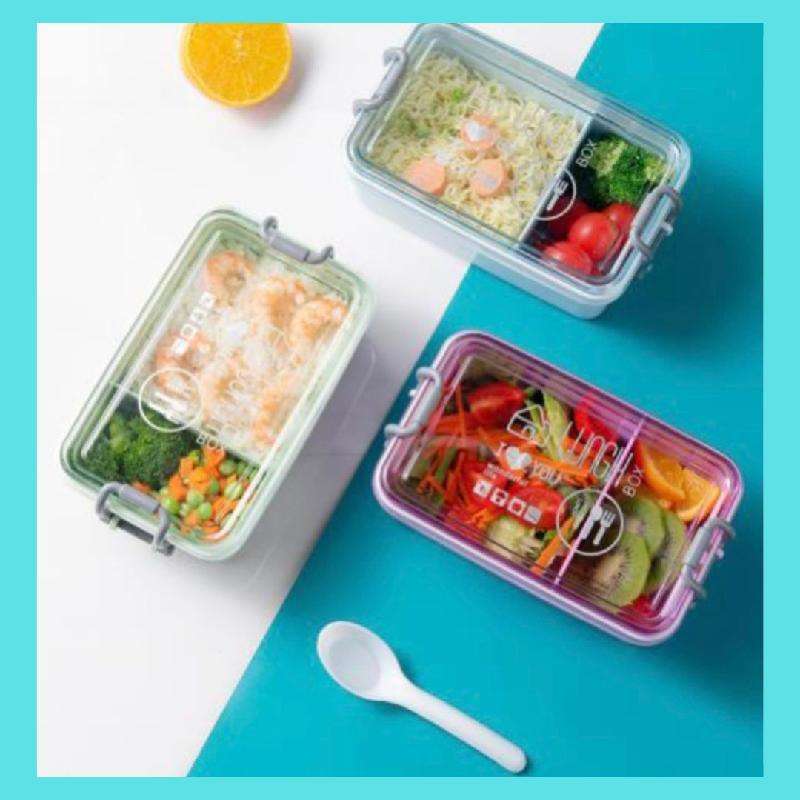 Jual Kotak Bekal Lunch Box Makan Siang Tutup Bening Transparan Anak ...