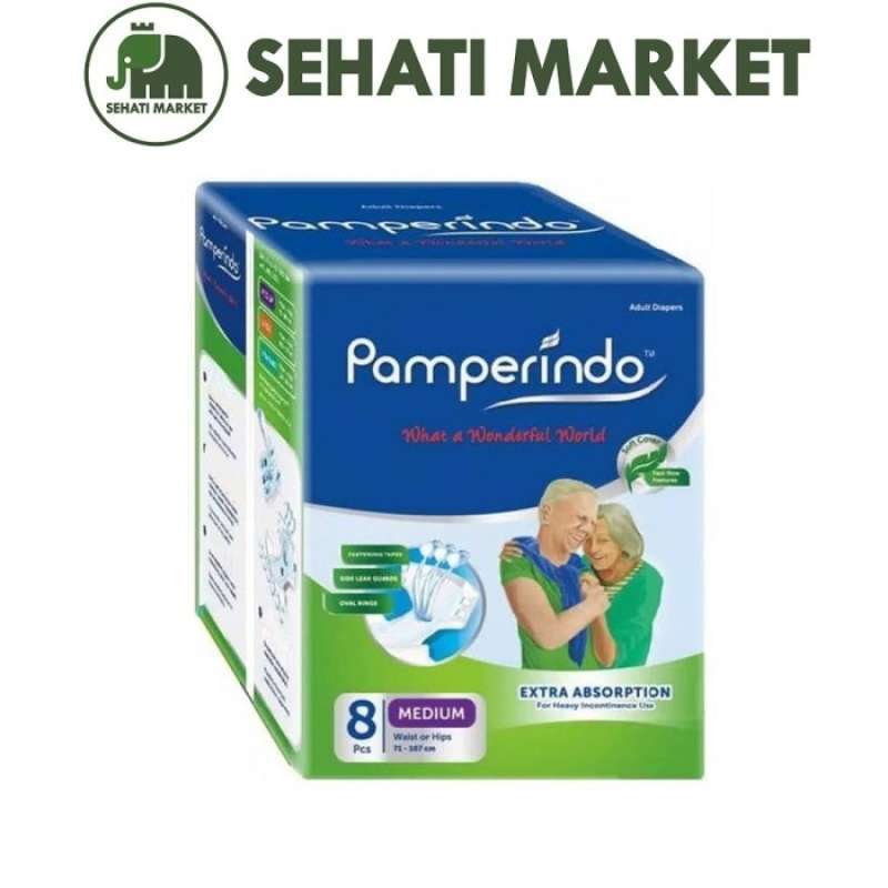 Promo Pamperindo Perekat Dewasa M 8 M8 Diaper Popok Dewasa Diskon 17% ...
