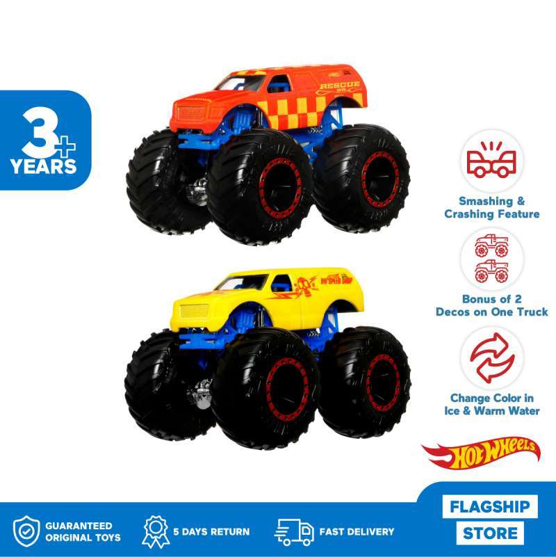 Promo Hot Wheels Monster Trucks Color Shifters Town Hauler - Mainan ...