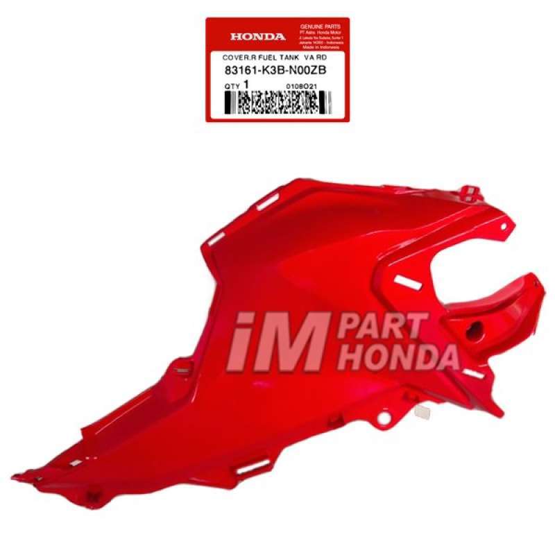 Jual AHM 83161-K3B-N00ZB Cover R Fuel Tank Tangki Kanan CB 150 X Merah ...