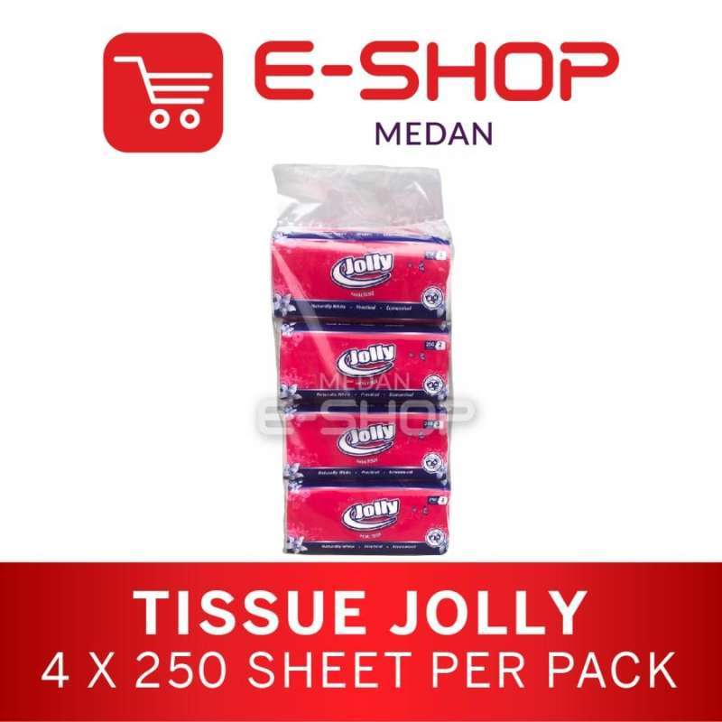 Jual Tisu Tissue Jolly 250 sheet /facial 1 pack (4 pcs x 250 sheets 2 ...