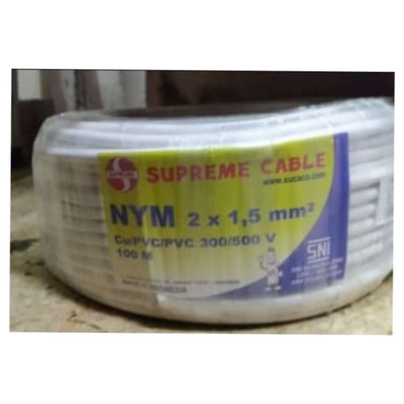 Promo Kabel Nym Supreme 2X1.5 100M /Kabel Listrik Supreme Diskon 10% di ... Promo Kabel Nym Supreme 2X1.5 100M /Kabel Listrik Supreme Diskon 10% di ...