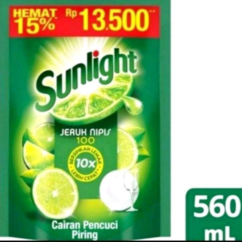 Jual SUNLIGHT Lime Jeruk Nipis 560 ml x 12 pcs ( 1 Karton / Dus ) di ...