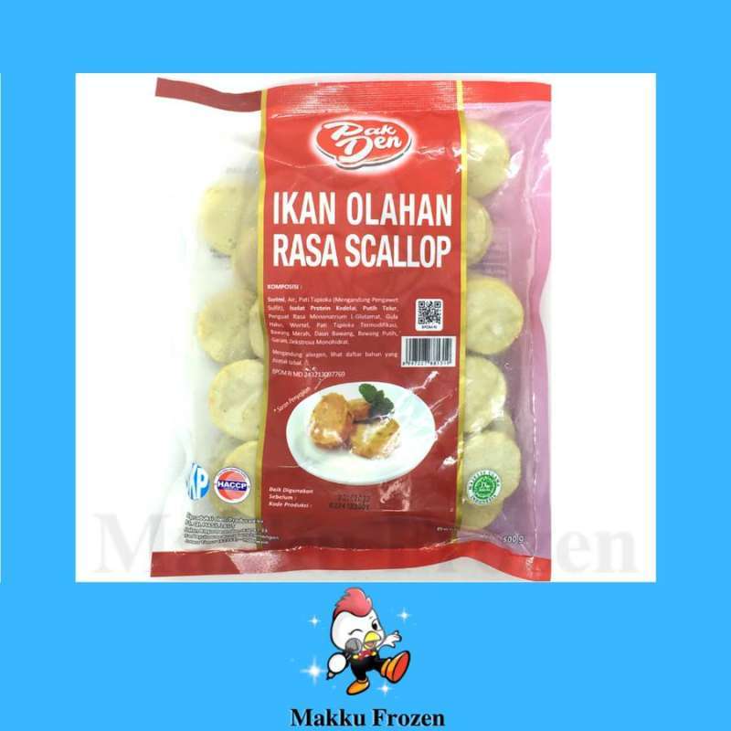 Jual Pakden Scallop Olahan Ikan Scallop 500gr,Halal Dimsum Hotpot ...