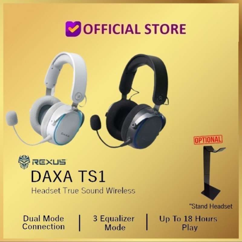 Jual Rexus Daxa Ts1 Gaming Headset True Sound Wireless Headphone di ...