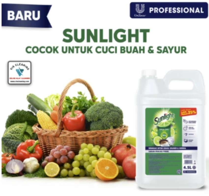 Jual Sunlight Professional Sabun Cuci Piring Cair Jeruk Nipis 4.5l Jerigen Di Seller Vis ...