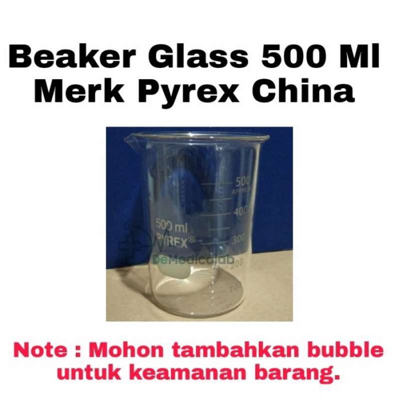 Promo Gelas Kimia Kaca / Beaker Glass Pyrex Rrc 500 Ml Diskon 17% di ...