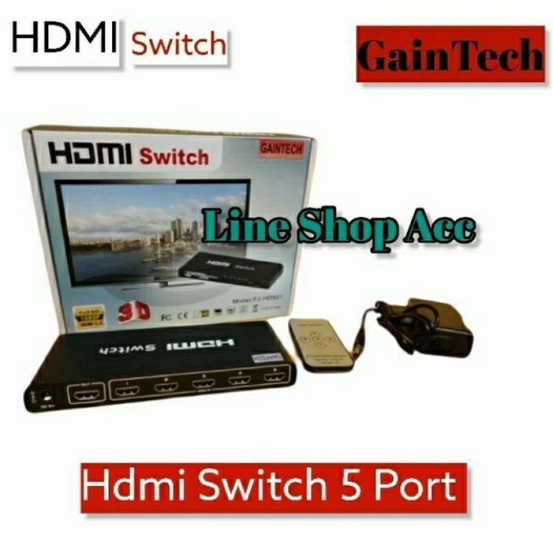 Promo Hdmi Switch 3 Port Gaintech Adaptor Diskon 13% di Seller Ghazlan ...