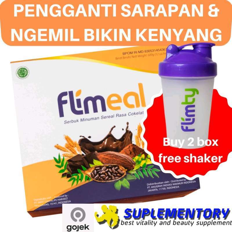 Promo Flimeal Flimty 1Box @12 sachet Beli 2 Gratis Shaker Pengganti ...