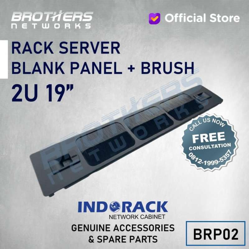 Jual BRUSH BLANK PANEL 2U 19 - INDORACK BRP02 CABLE MANAGEMENT RACK ...