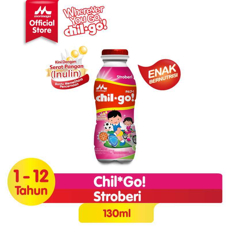 Promo Chilgo Milk Stroberi [130 Ml] Diskon 4% Di Seller Kalbe Beverages ...