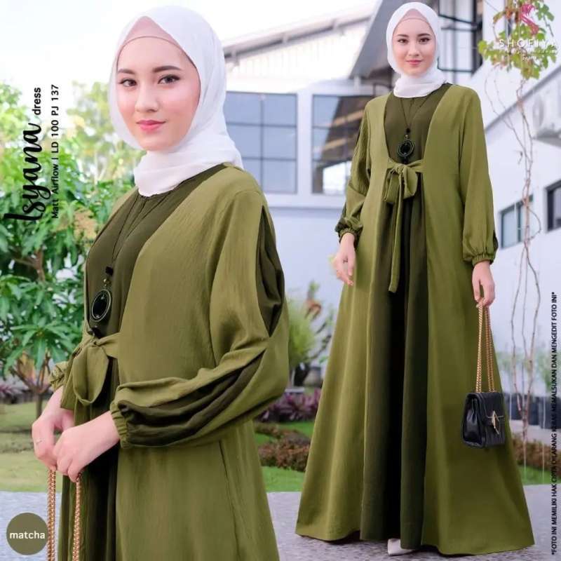 7 Rekomendasi Model Gamis Bahan Crinkle yang Nyaman dan Stylish ...