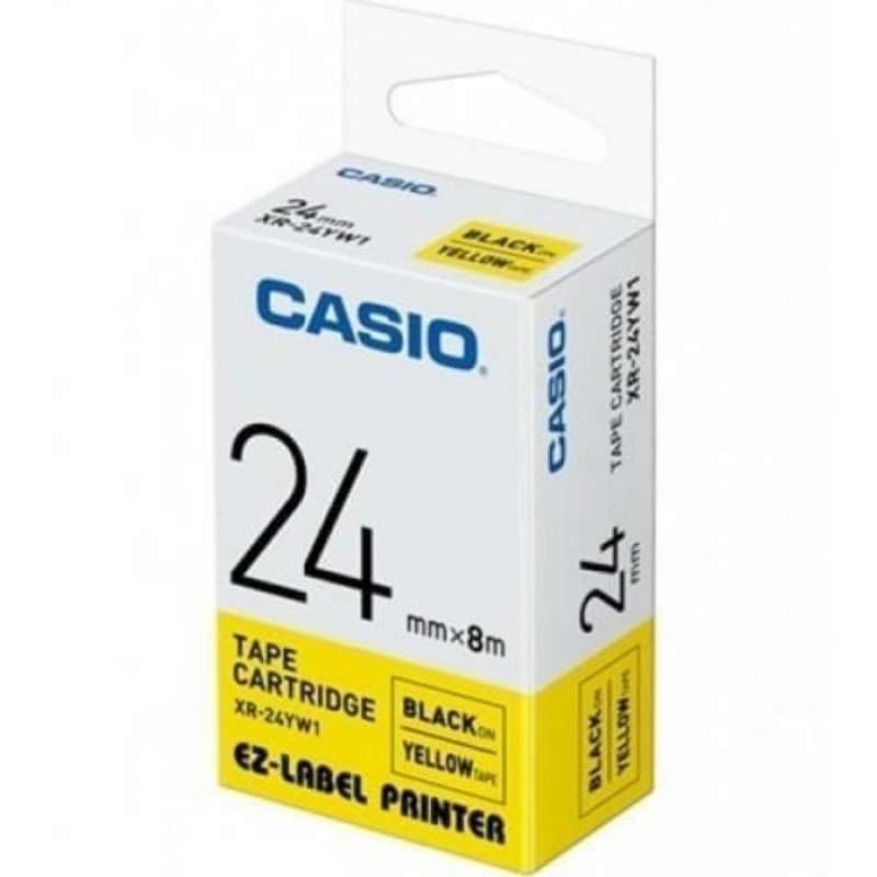 Promo Casio Ez-Label Printer 24Mm Black Ink Yellow Xr-24Yw1 Diskon 15% ...