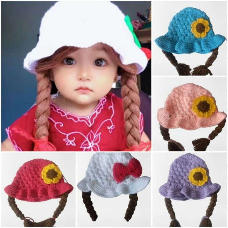 Promo opi Kupluk Anak Bayi Rajut Model Kepang fashion Baby Hat Kupluk ...