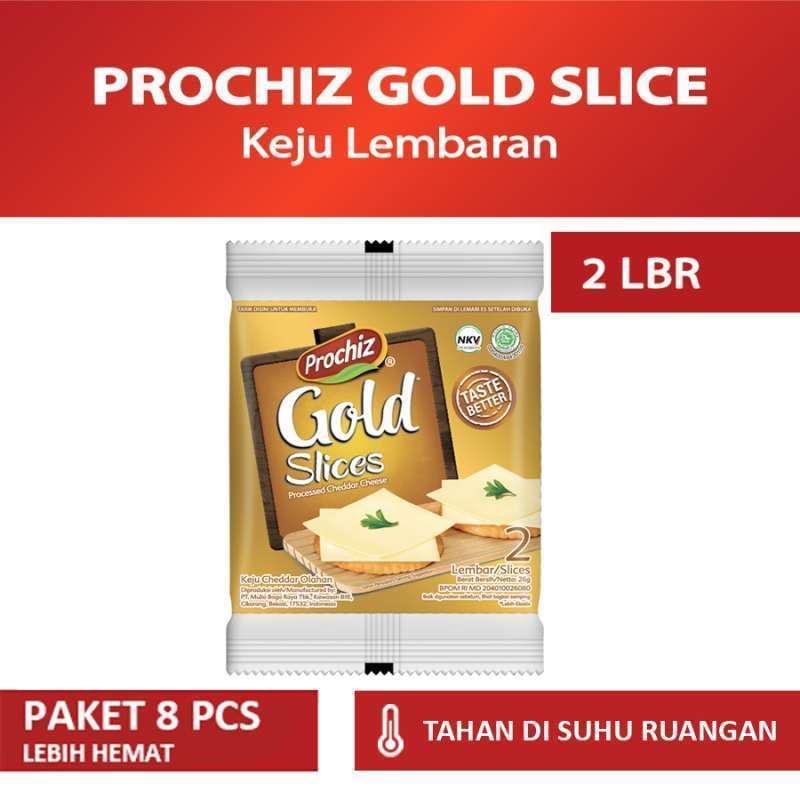 Jual Prochiz Gold Slices 2 Lembar - Keju Slice Isi 2pcs Di Seller ...