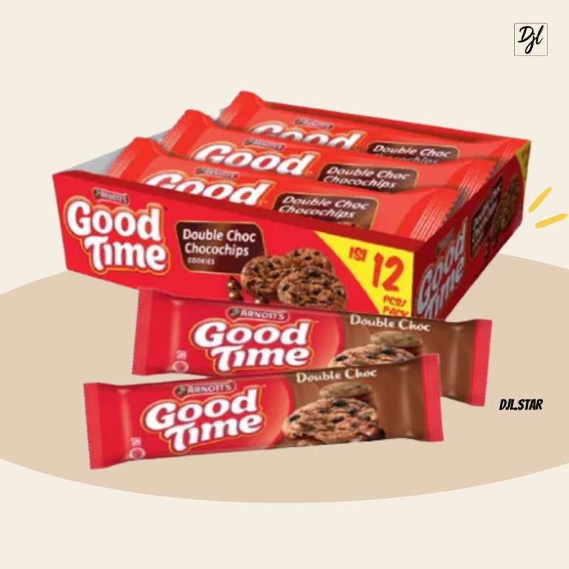 Jual Good Time Double Chocochips Cookies 12 Pcs - 3 Pak Biskuit dengan ...