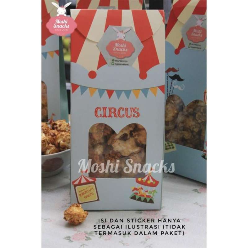 Jual Kotak Cookies / Box Souvenir Anak Circus Biru Tosca di Seller ...