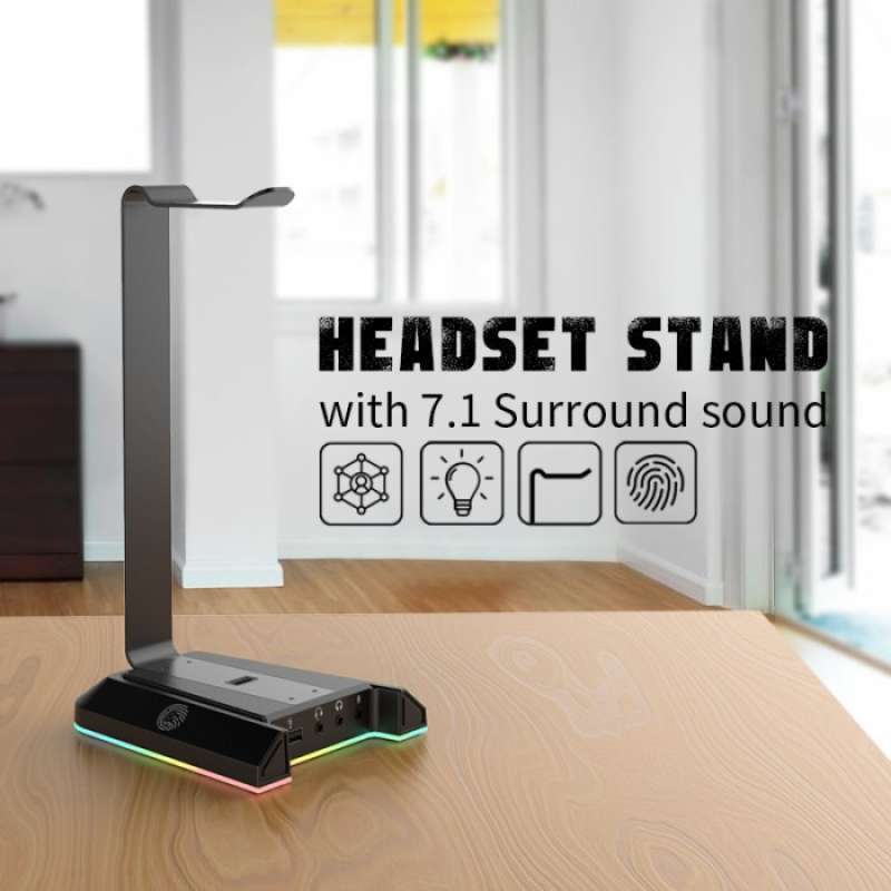 Jual dbE HS100 7.1 Virtual Surround Headphone Stand with RGB and USB ...