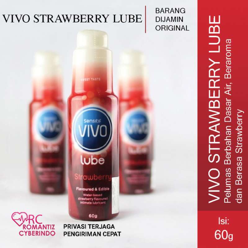 Promo Vivo Strawberry Lube Lubricant - Pelumas Kondom 60G Diskon 17% di ...