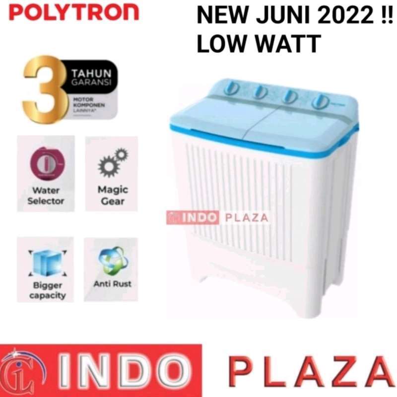 Jual MESIN CUCI POLYTRON 2 Tabung 7 Kg / 8Kg PWM-7073 / 8073 LOW WATT ...