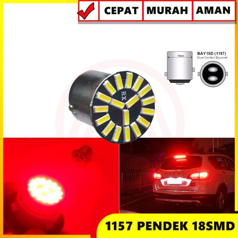 Jual LAMPU LED REM STOP BRAKE MOTOR BAYONET 1157 S25 BAY15D 18 SMD 3014 12V di Seller Toko ...