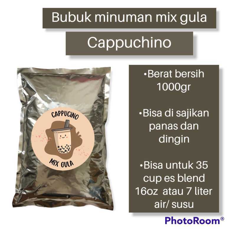 Promo BUBUK MINUMAN BOBA / POWDER DRINK RASA CAPPUCHINO 1KG MIX GULA di ...