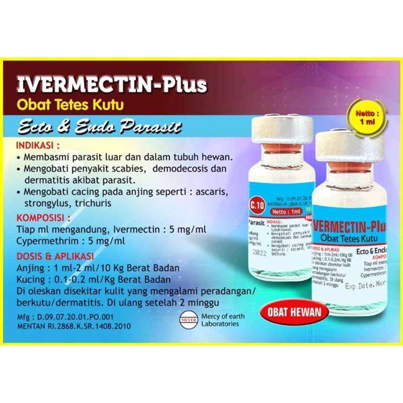 Promo Ivermectin Plus Drop 1 ML - obat tetes kutu hewan Diskon 54% di ...