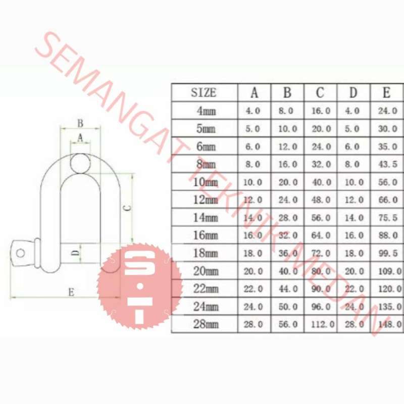 Jual 25mm Shackle Sekel Segel D Dee Galvanis M25 M24 M 24 25 Mm 1 1 Inch Di Seller Semangat ...