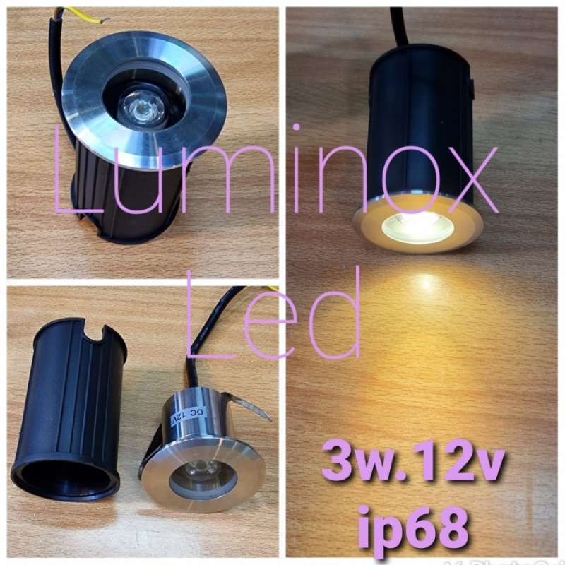 Jual Lampu Tanam Lantai Underground Taman Ip68 12Volt 12V 3Watt 3W 3 W ...