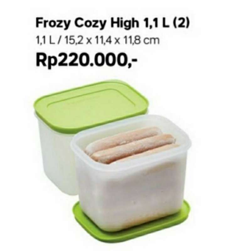 Jual Frozy Cozy High 1.1L (1)Tupperware Penyimpanan Makanan Beku [A07 ...