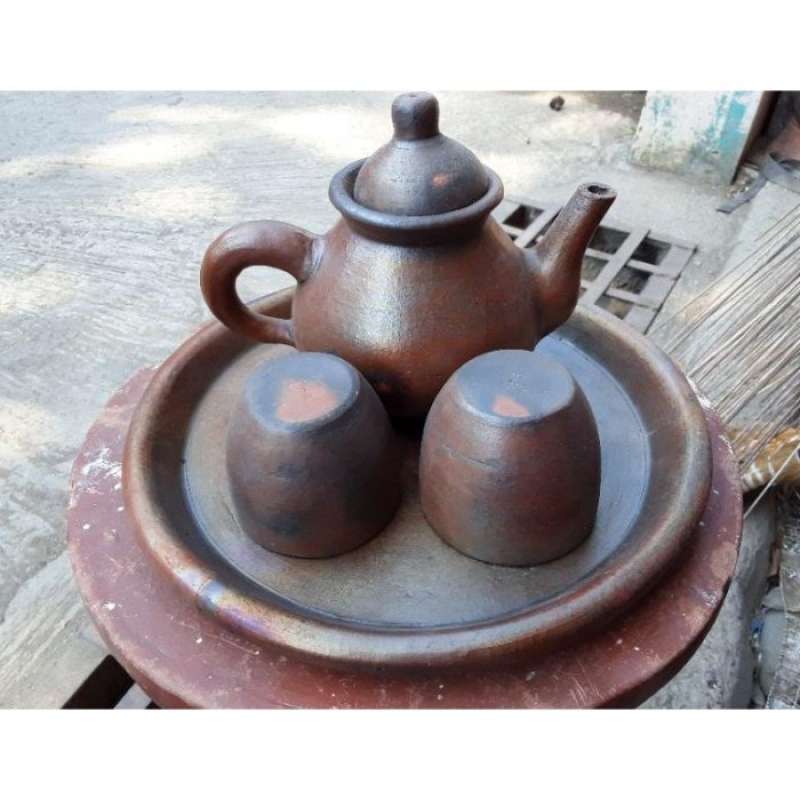 Jual Ready Teko Teh Poci Set Tanah Liat Nampan 2 Gelas Unik Dan Murah ...