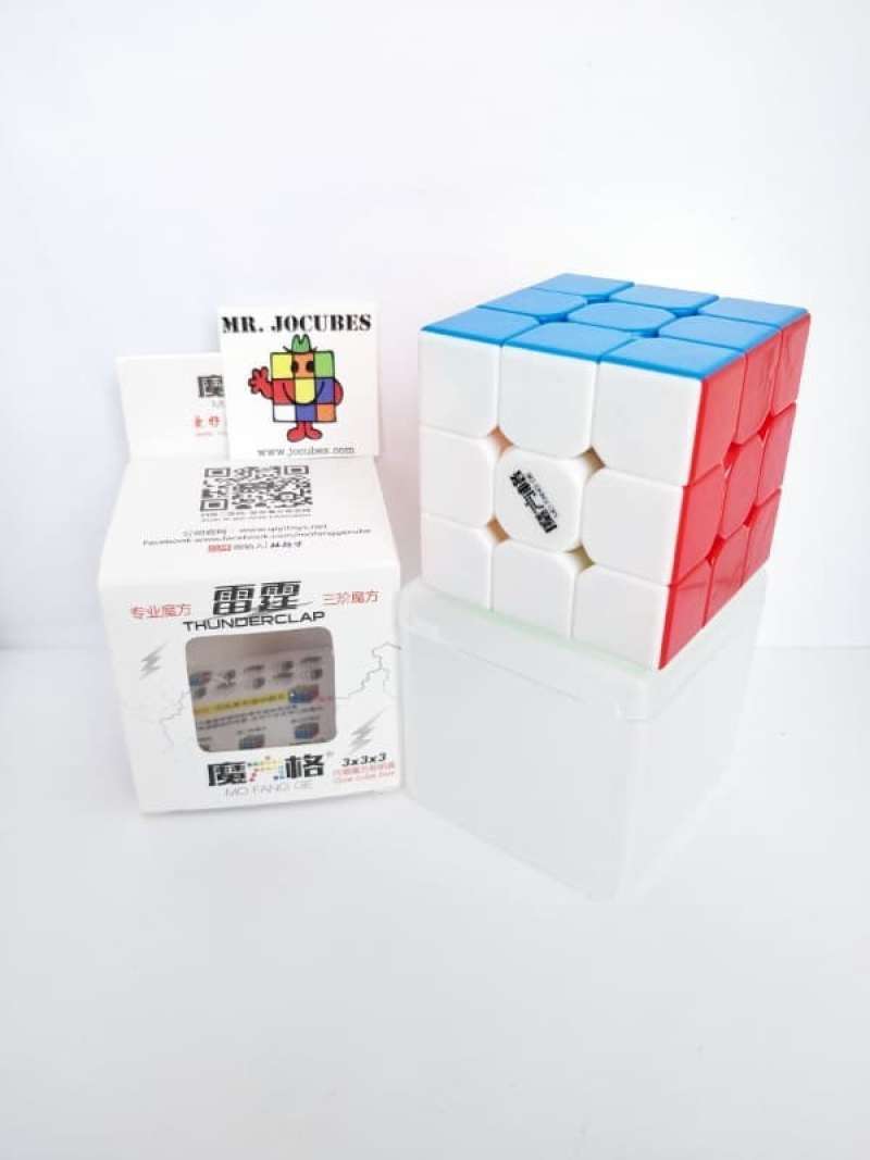 Jual Rubik 3X3 Qiyi Thunderclap V1 / Thunderbolt/ Leiting Stickerless ...
